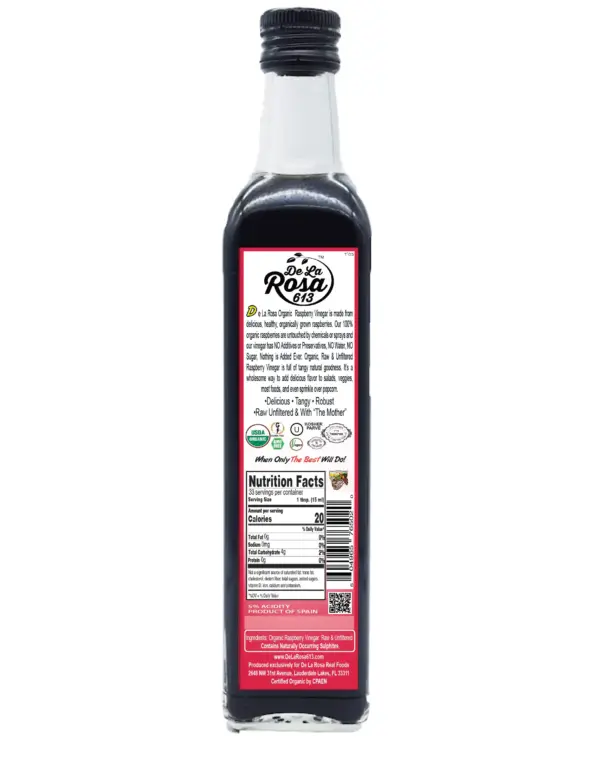 Shop Organic Raspberry Vinegar - Raspberry Vinegar | De La Rosa